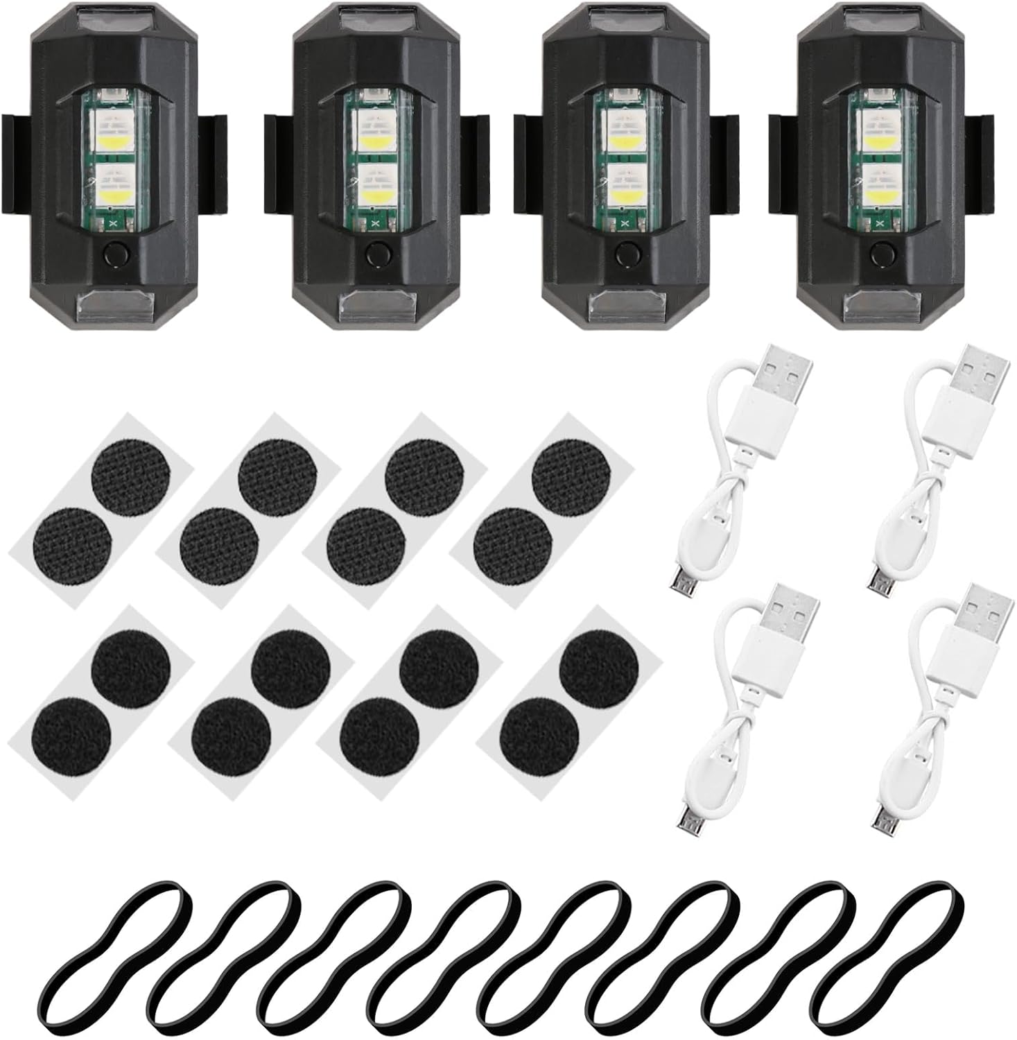 Amazon.com: Jawfait 4Pcs LED Drone Strobe Lights, 7 Colors Rechargeable ...