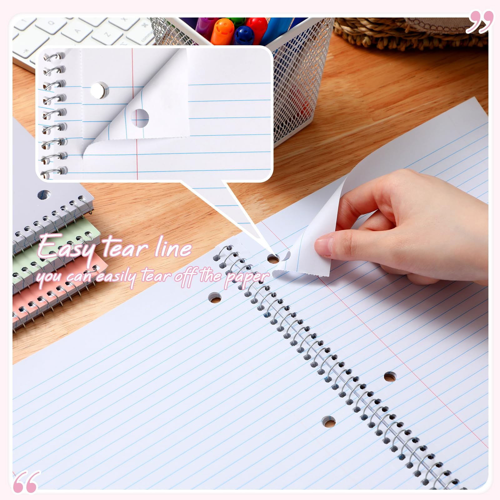 Snapklik.com : Teling 8 Pcs 1 Subject Spiral Notebook For Work College ...