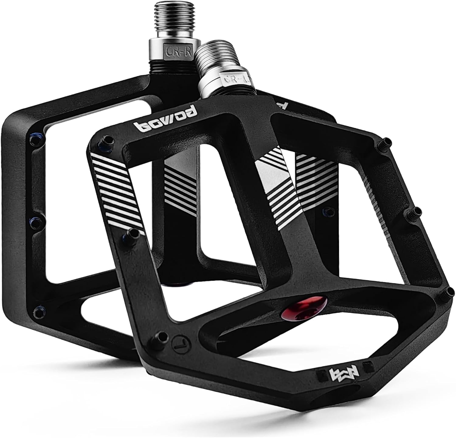 Amazon.com : BOWOD Large Bike Pedals Mountain Bike Adult, Clipless Bicycle Pedals w 14pcs Metal ...