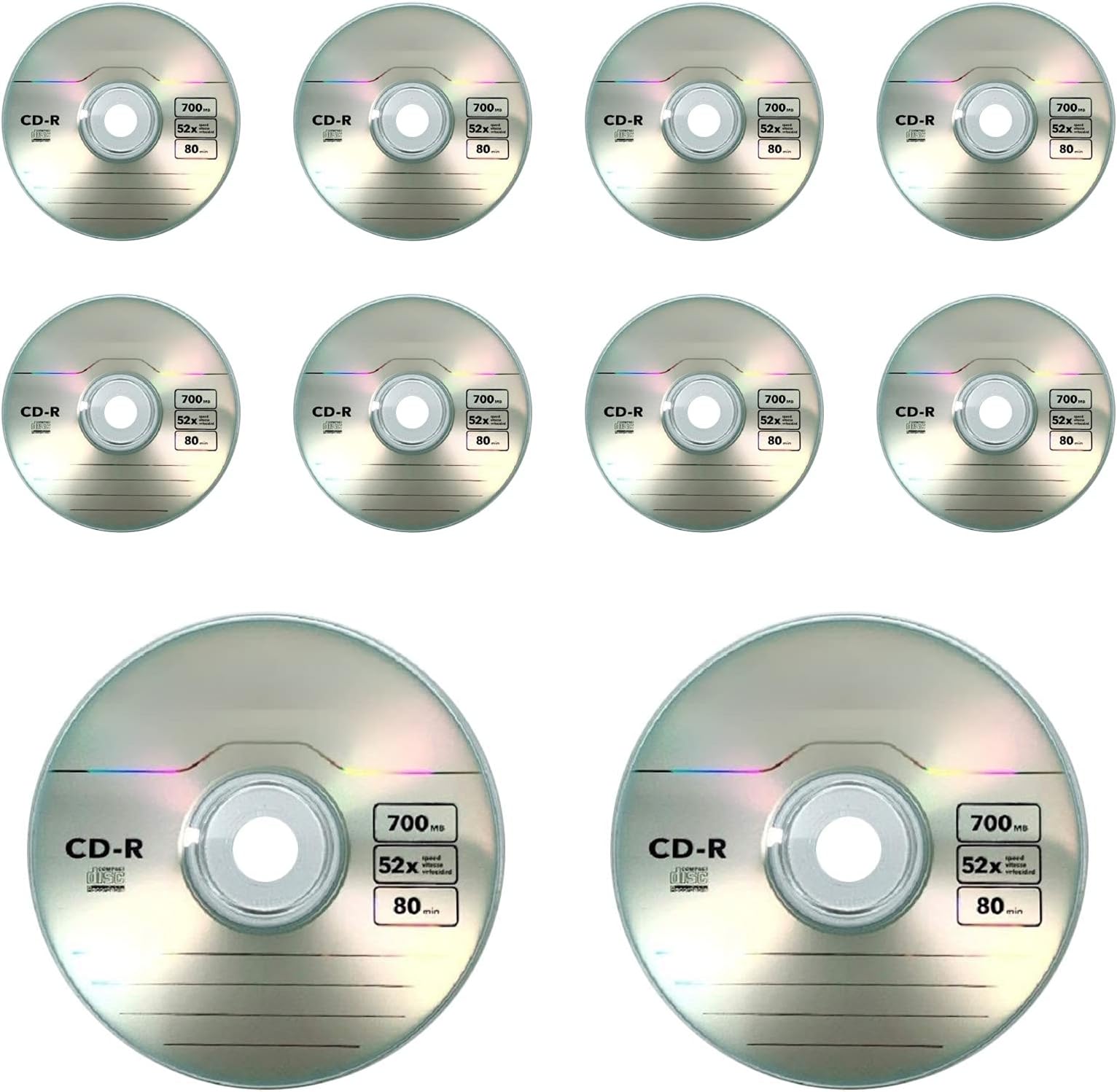 Blank CD-R 52X 700 MB (80 Minutes Professional Recordable Compact CD R ...