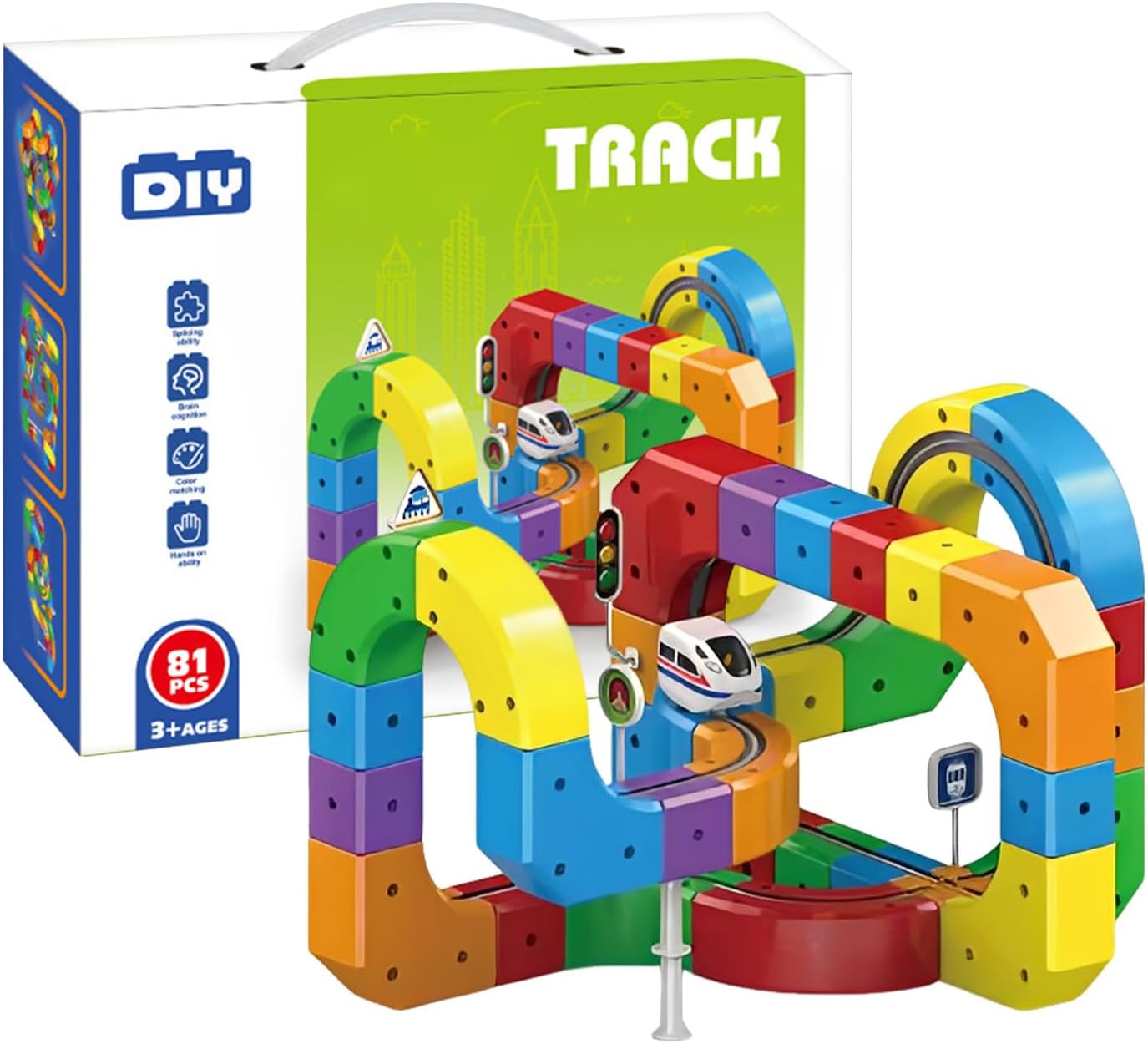 Clickrail Electric Train Set Flexible Race Track, Magic railcube Train ...