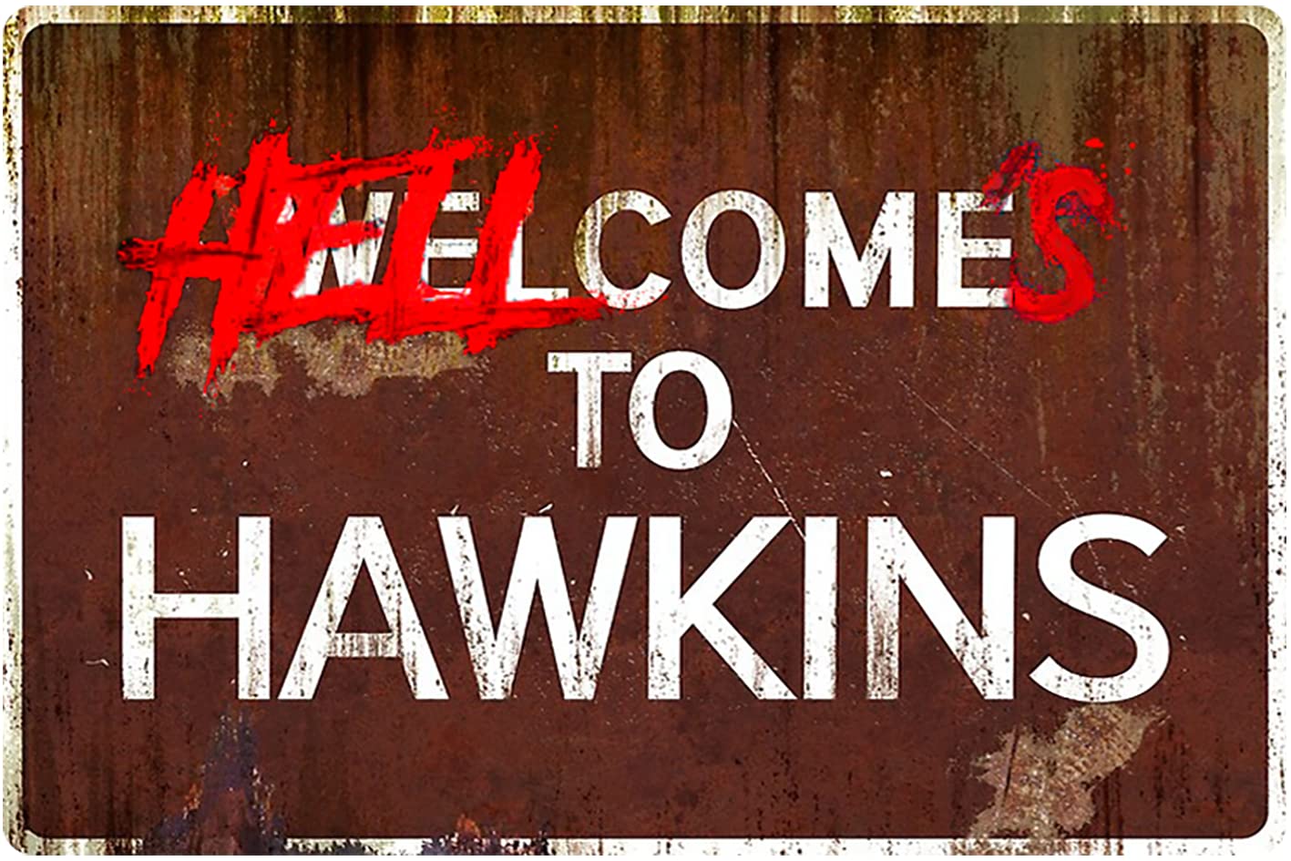 Amazon.com: Flinelife Welcome to hawkins,Hell comes to hawkins sign,12 ...