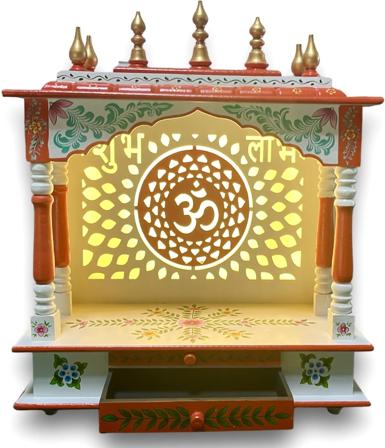 Buy AAYU Wooden Home Temple(Mandir) Beautiful Temple for Pooja Aarti ...
