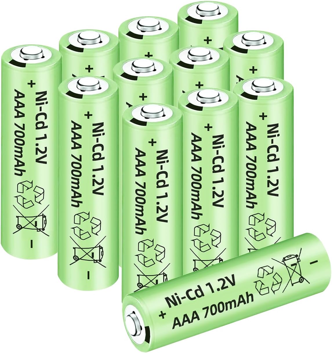 Amazon.com: ASC Solar Light AAA Ni-MH Rechargable Batteries for Solar ...