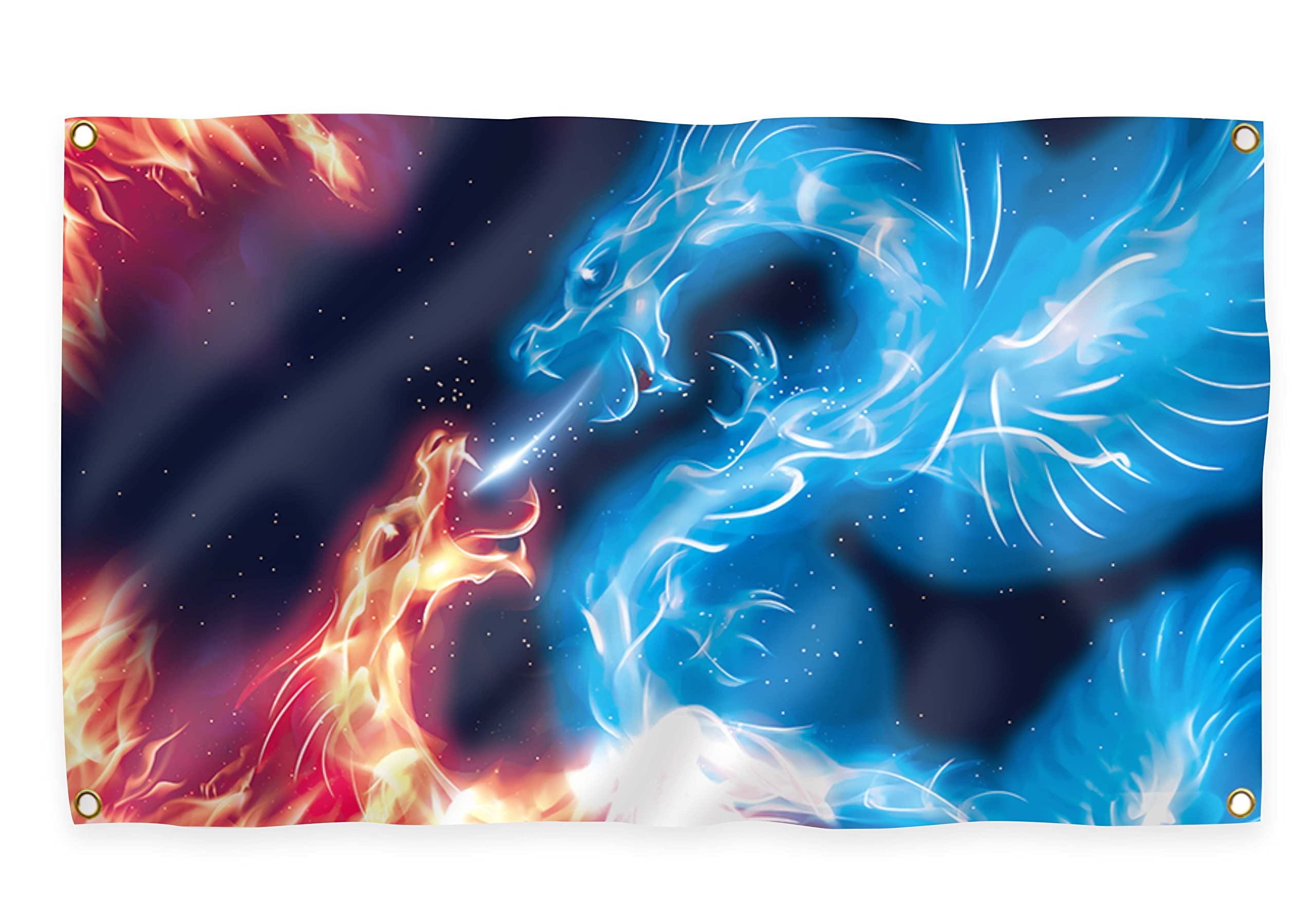 Fire And Water Dragon Fighting