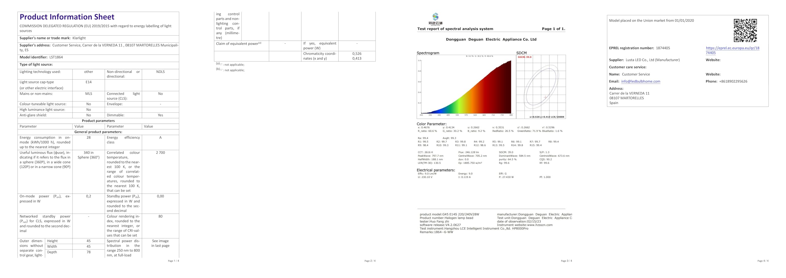 Lustaled 10-Pack SES E14 Golf Ball Bulb Dimmable, 42W G45 Small Screw ...