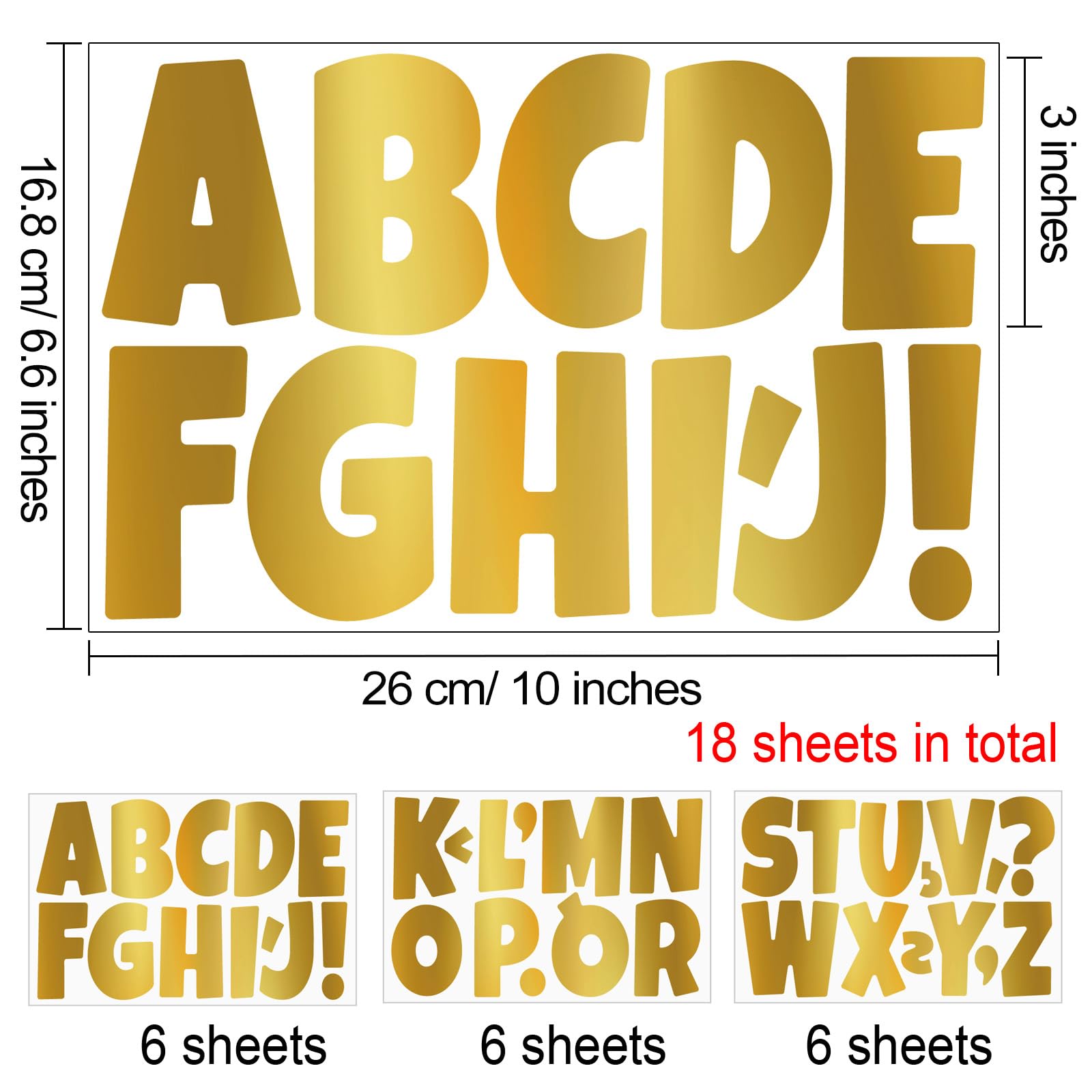 Snapklik.com : Bemeol Bulletin Board Letters Set 18 Sheets 3 Inch ...