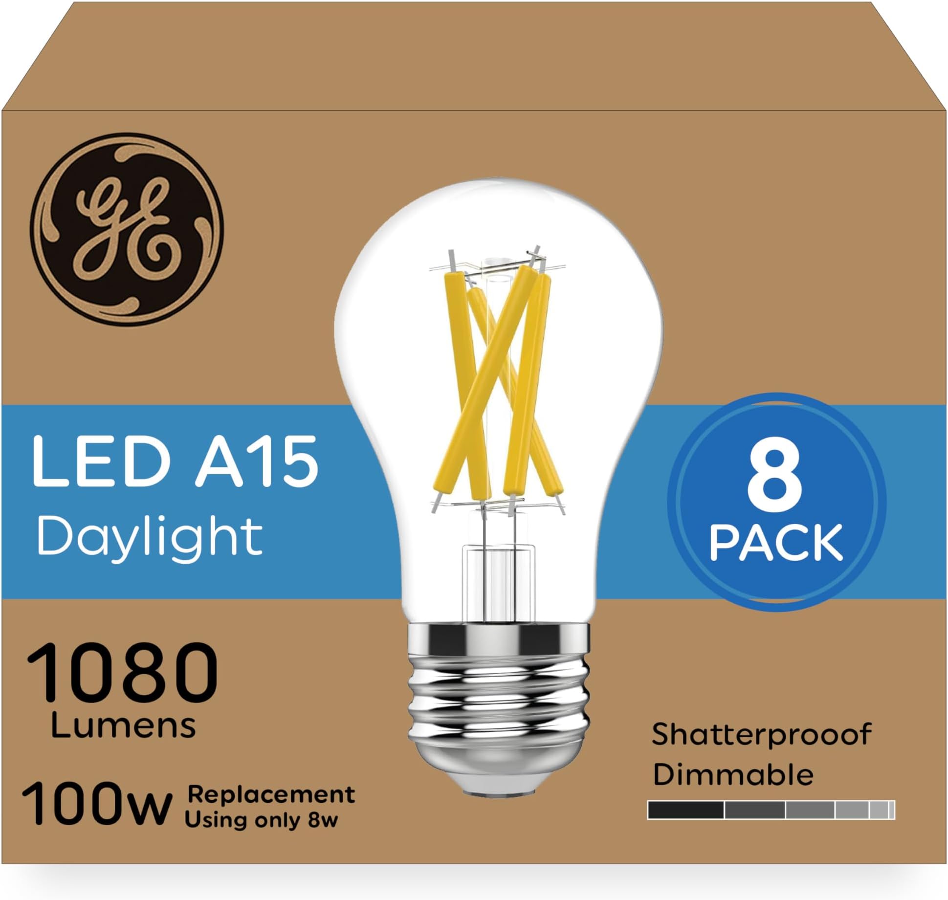GE Ultra Bright LED Light Bulbs, 100 Watt Equivalent, Daylight, Ceiling ...