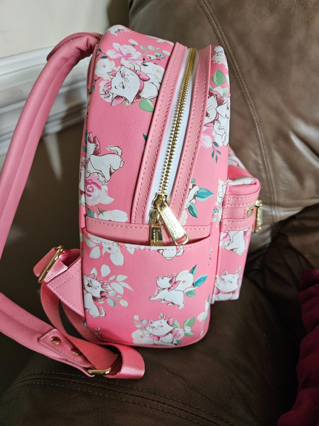 Amazon.com: Loungefly Disney The Aristocats Marie Pink Floral Allover ...