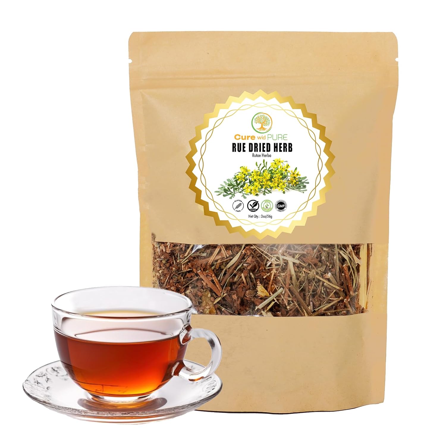 Amazon.com : Cure wid Pure Dried Rue Herb - Ruda Planta Natural In Eco ...