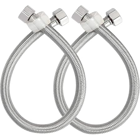 Connection Pipe 304 Grade Braided Stainless Steel Pack of 2 Hose Pipe ...