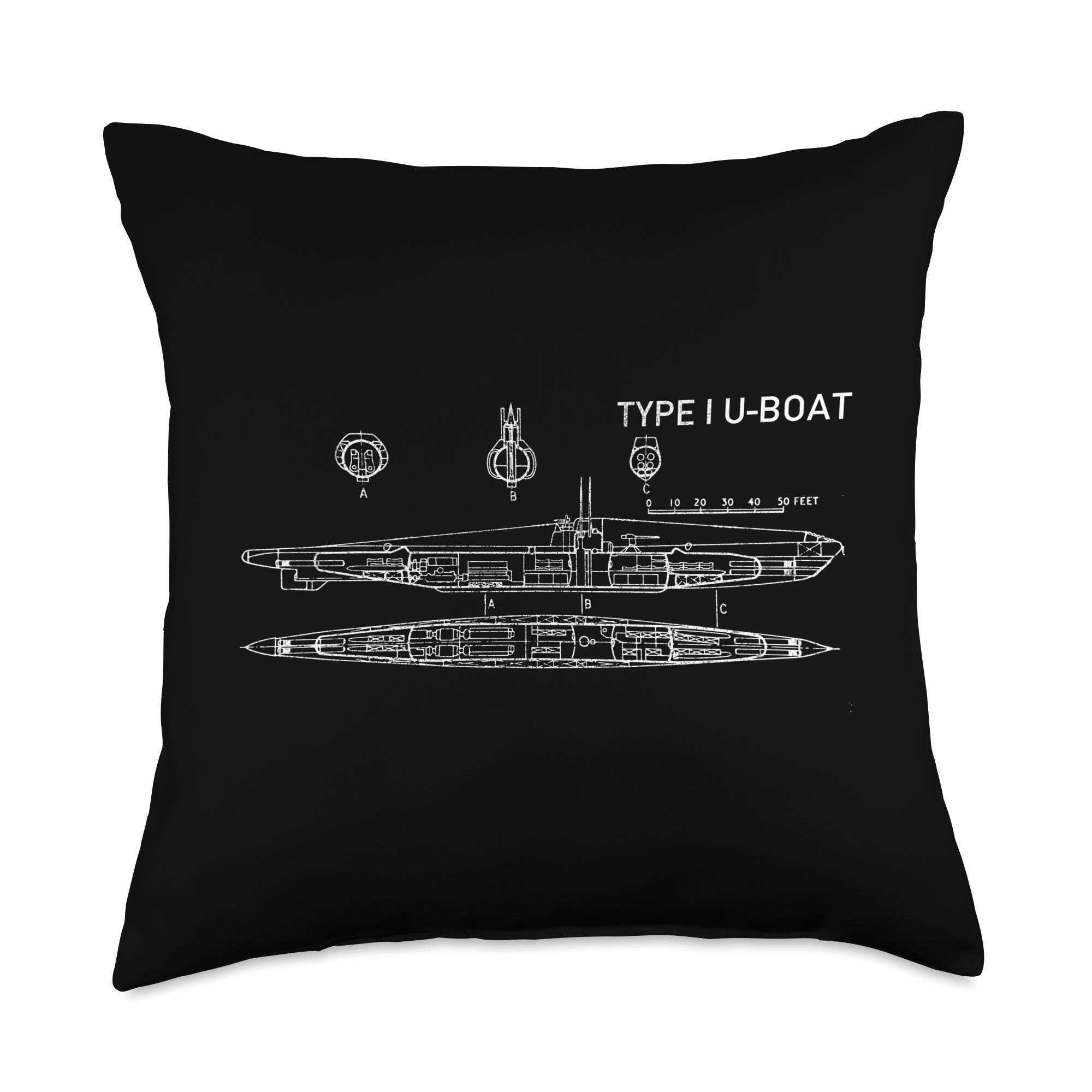 Amazon.com: WW2 German Submarines Diagrams Type I U-Boat WWII German ...