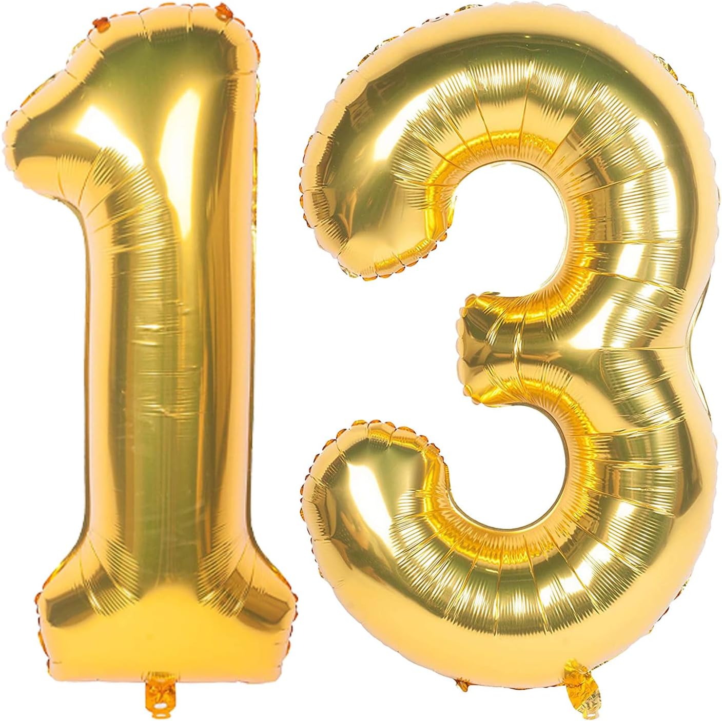 Amazon.com: WEIKA 40 Inch Gold Number 13 Balloons, Giant Jumbo Helium ...