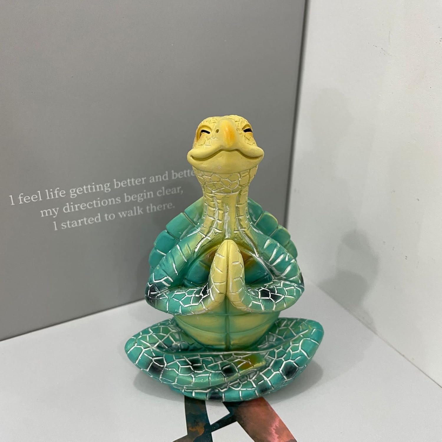 BomKra Sea Turtle Meditation Ornament for Living Room Decor Statue ...