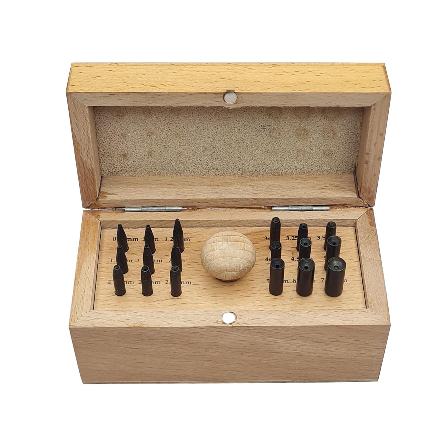Amazon.com : Bezel Setting Tool Box Punch Set with 18 Punches in Wooden ...