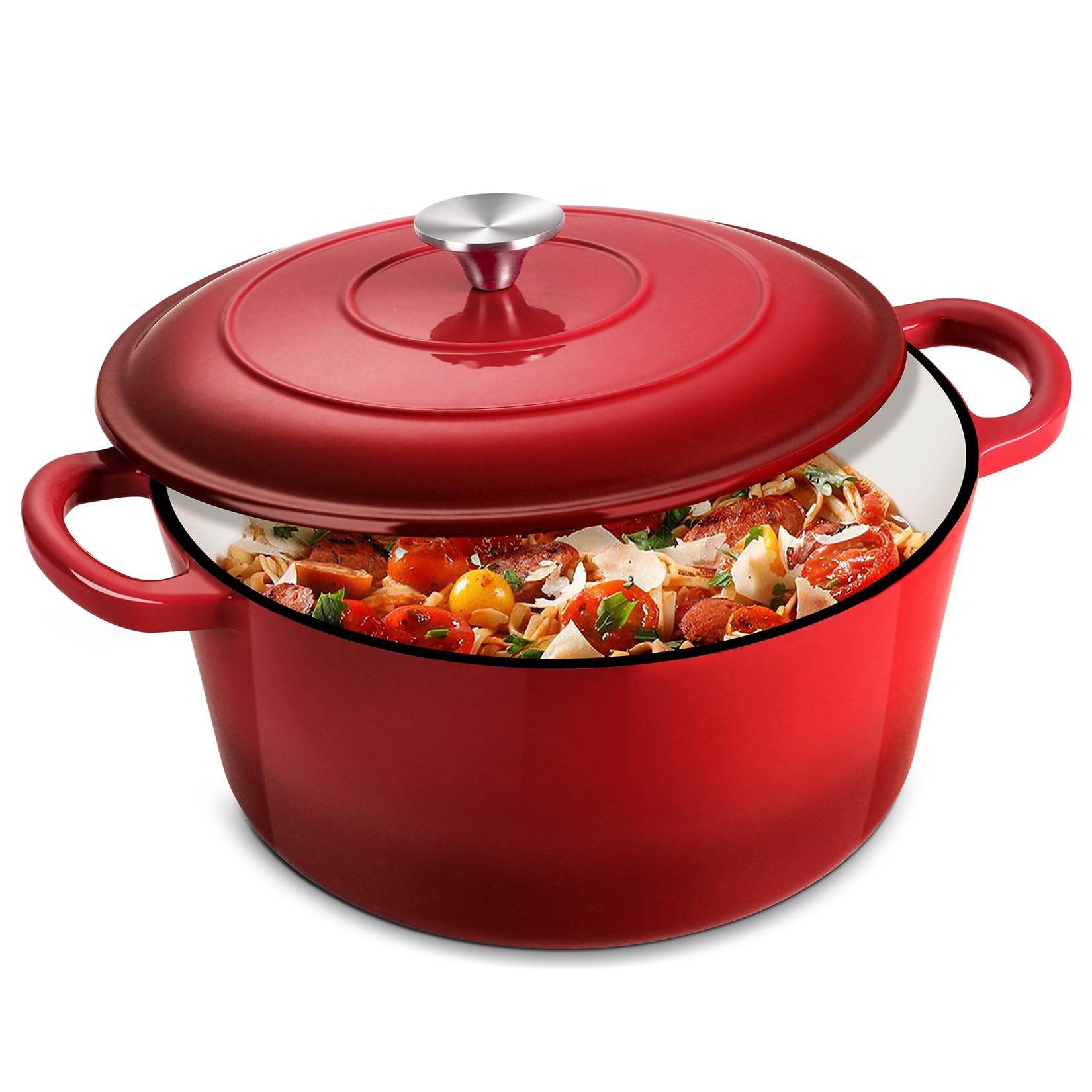 Amazon.com: Dutch Oven Pot with Lid, Joyfair Enameled Cast Iron Pots ...