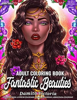 Amazon.com: Adult Coloring Book | Fantastic Beauties Book Three: Women ...