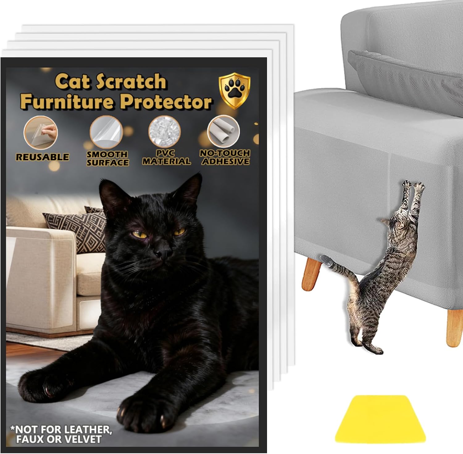 Amazon.com: Cat Scratch Furniture Protector 14Pack Clear Anti Cat ...