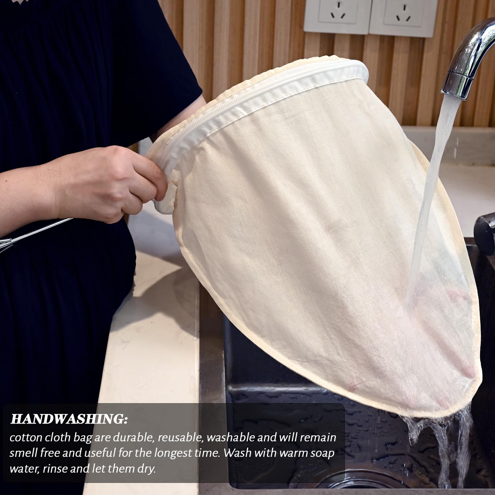 Snapklik.com : WMKGG Ultra Fine Mesh Milk Bag Strainer, 3-Pack Reusable ...