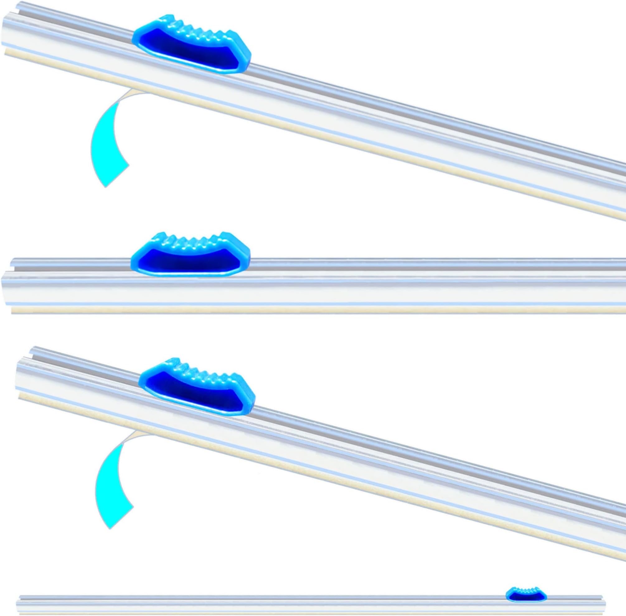 Amazon.com: Plastic Wrap Cutter Slide Cutter - 4 Sticks Self-Adhesive ...