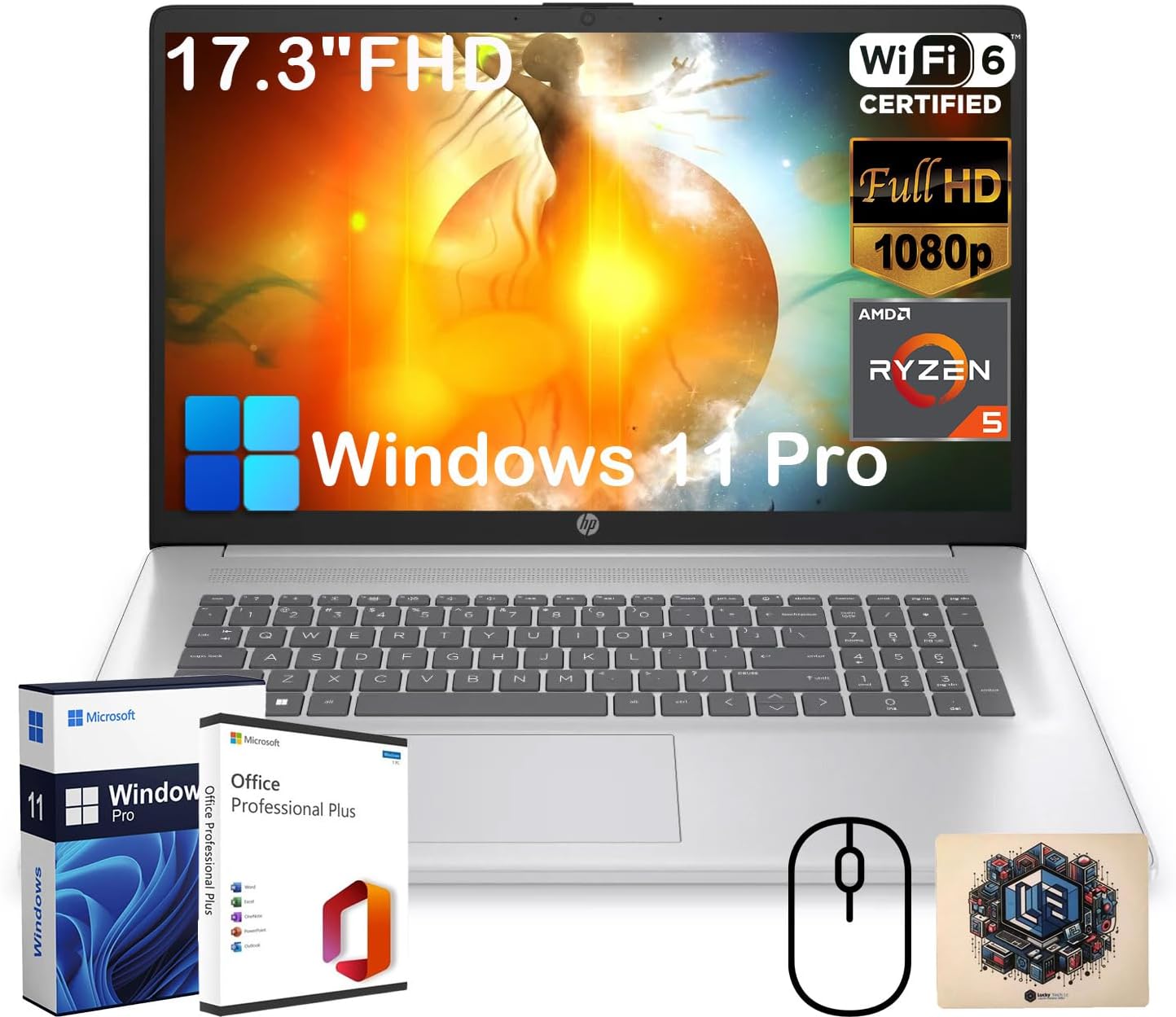 Amazon.com: HP 17.3" FHD Flagship Laptop for Business and Students ...