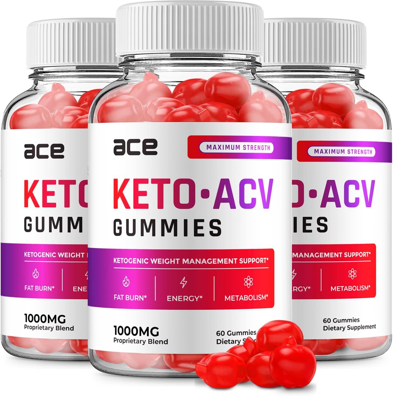 Amazon.com: (3 Pack) Ace Keto ACV Gummies - Advanced Formula Ace Keto ...