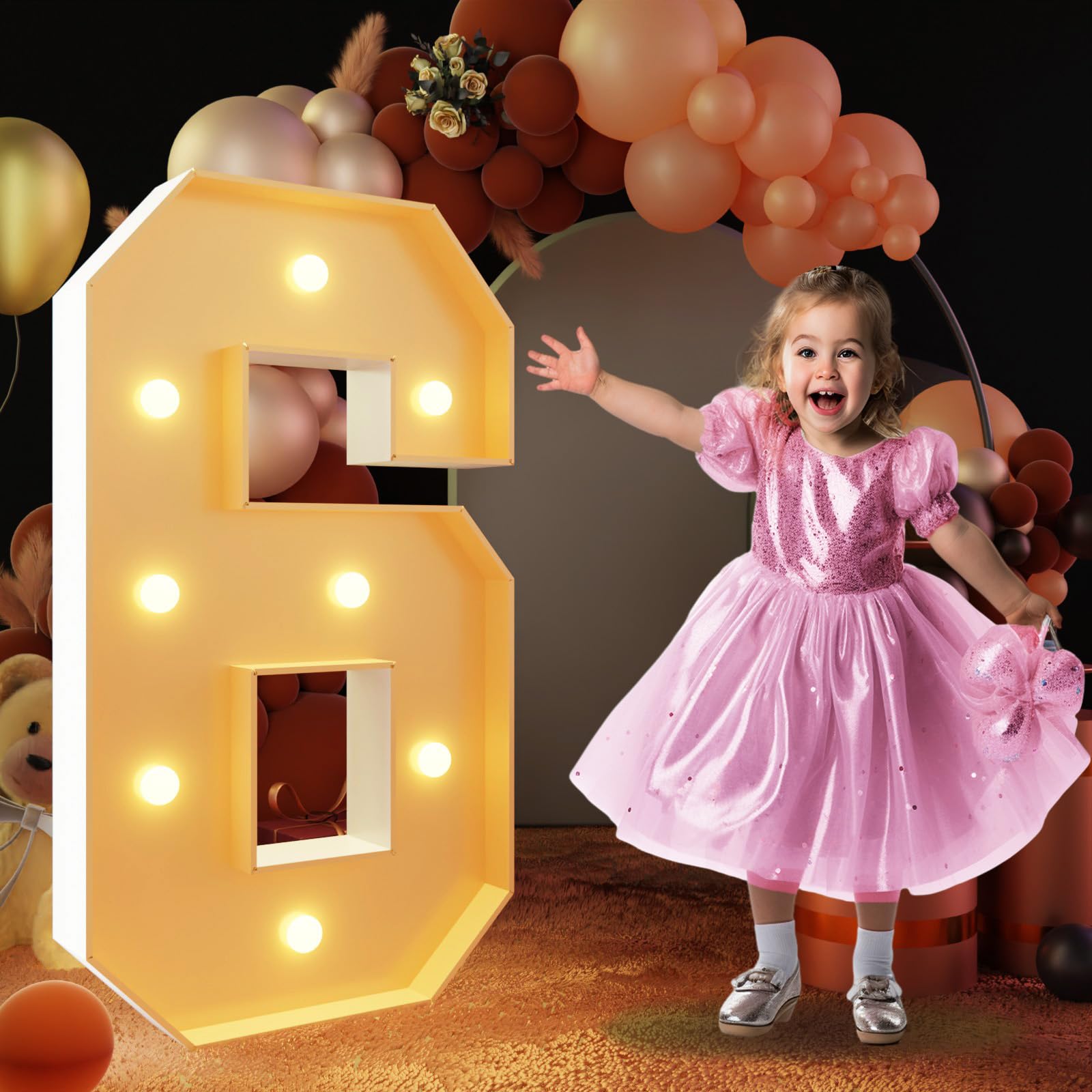 Snapklik.com : Imprsv 3FT Marquee Light Up Numbers, Marquee Numbers For ...