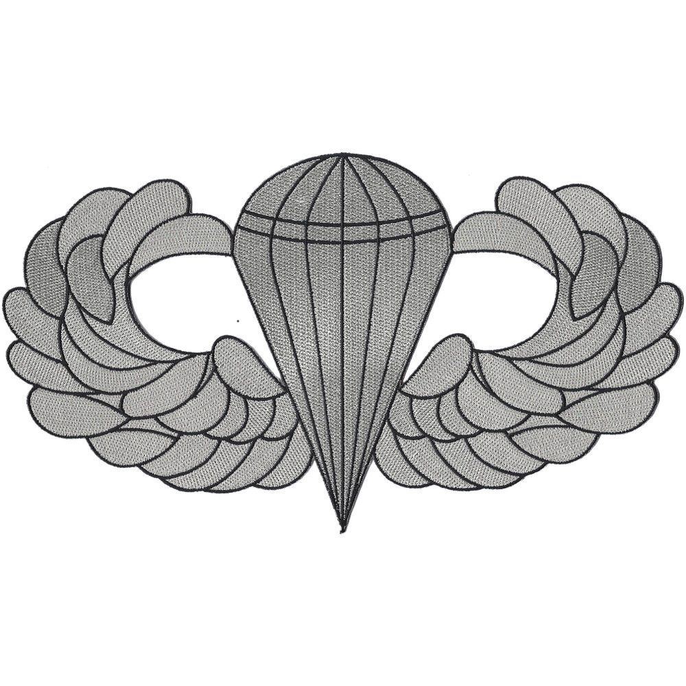 Amazon.com: Airborne Basic Jump Wings Large Back Patch : Clothing ...