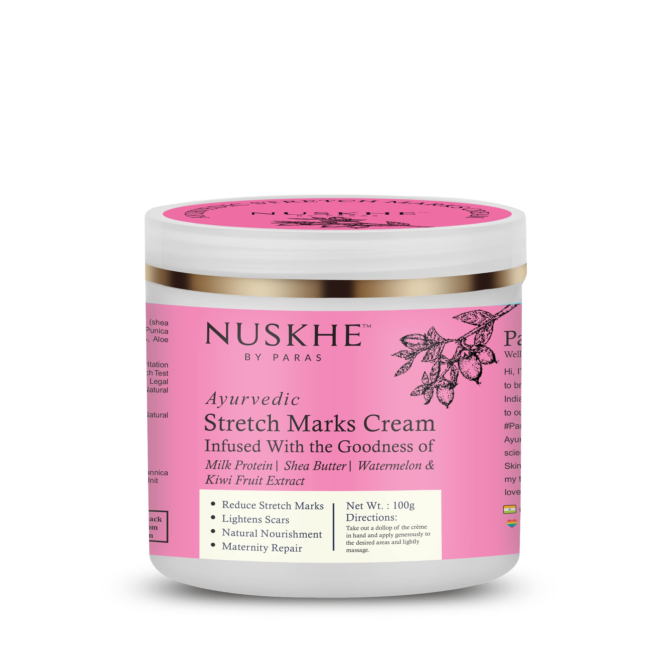 Nuskhe By Parasayurvedic Stretch Marks Cream 100 Gm Milk Protein ...