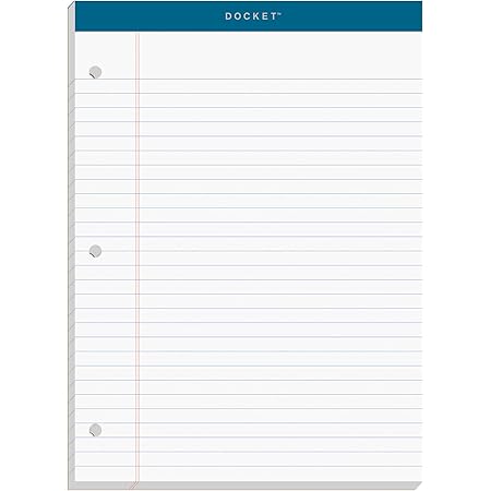 Amazon.com: TOPS Docket Writing Pads, 8-1/2" x 11-3/4", Legal Rule ...
