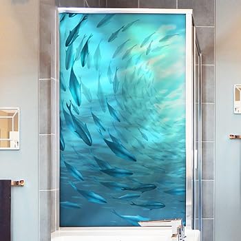 Amazon.com: Ocean Scene with Tropical Fish & Coral - Etched Vinyl ...