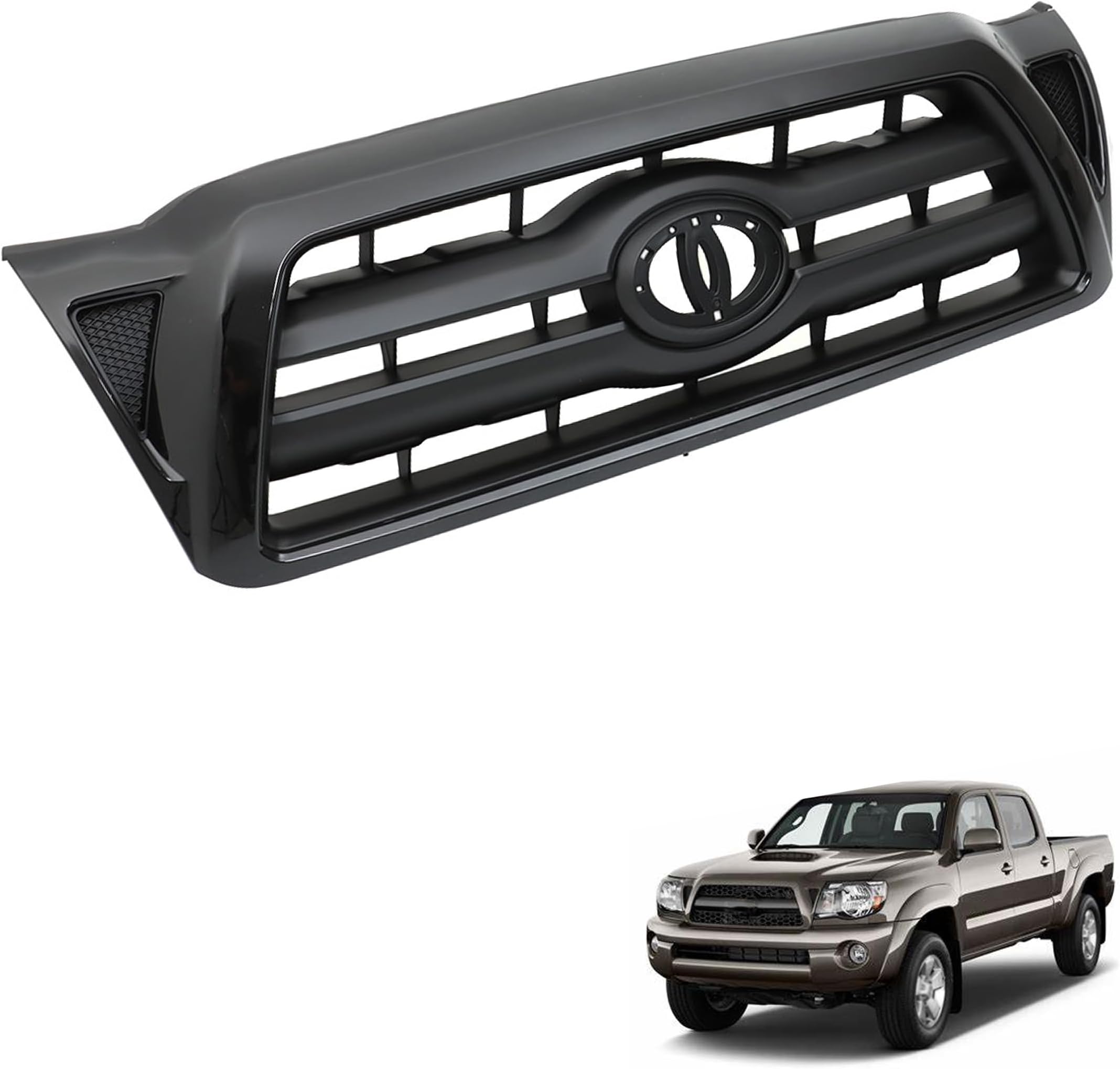 Amazon.com: Thomletha Plastic Chrome Front Upper Bumper Grille ...