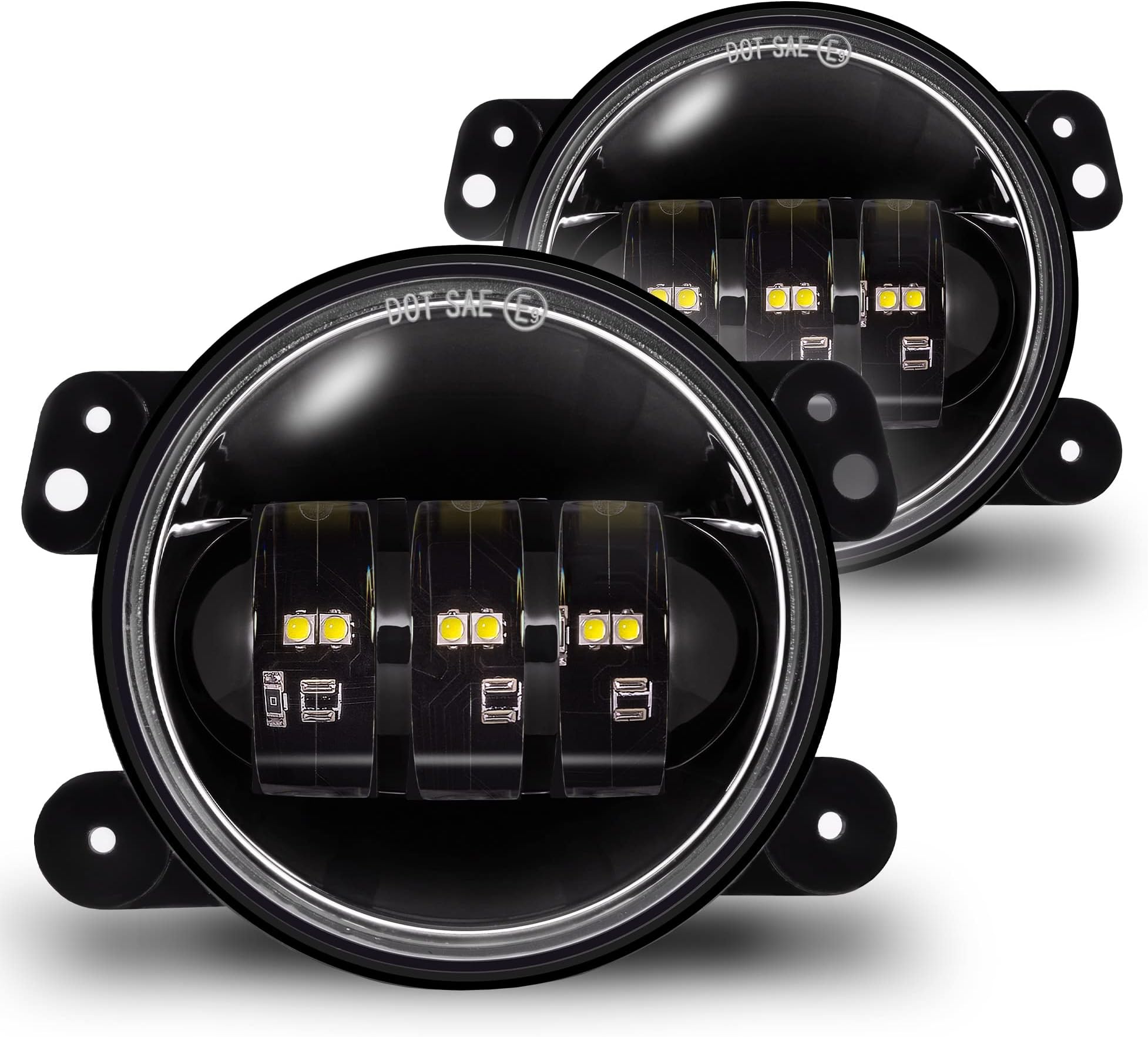 Amazon.com: Fab Fours 61737 Led 90mm Fog Light With Wiring : Automotive