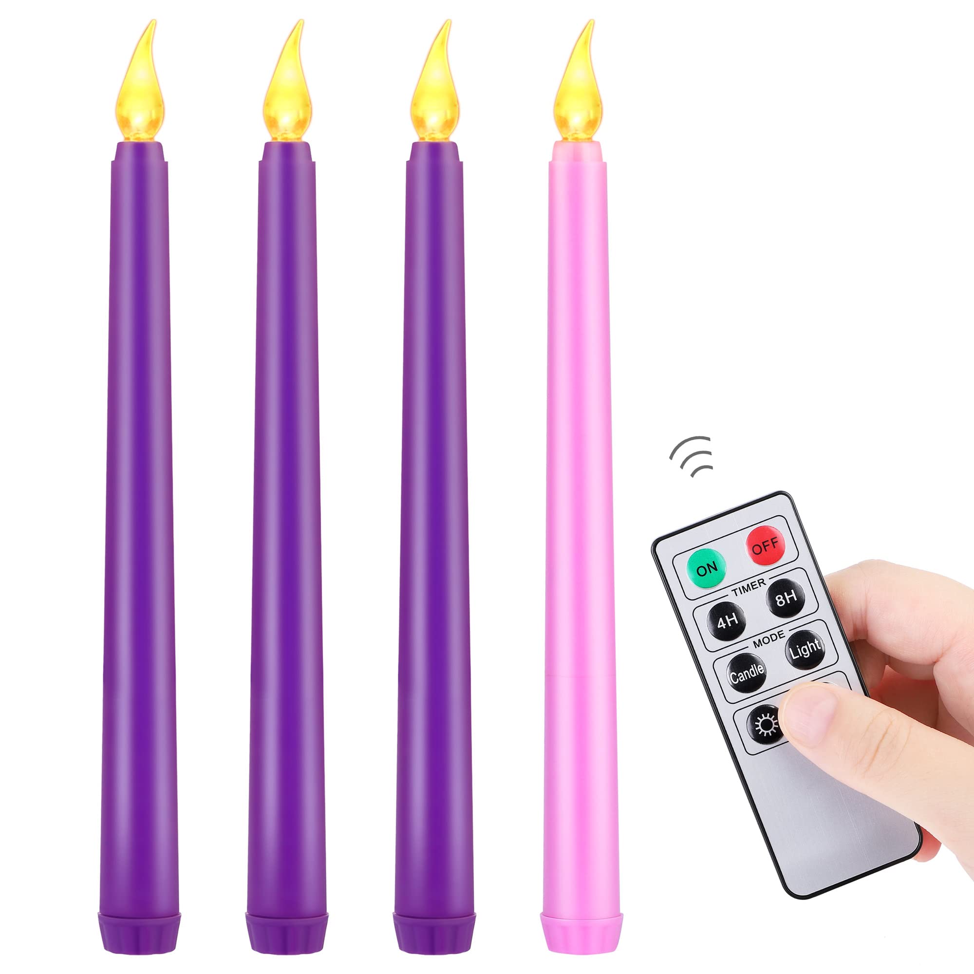 Snapklik.com : Fovths 4 Pack Flameless Advent Candle Christmas LED ...