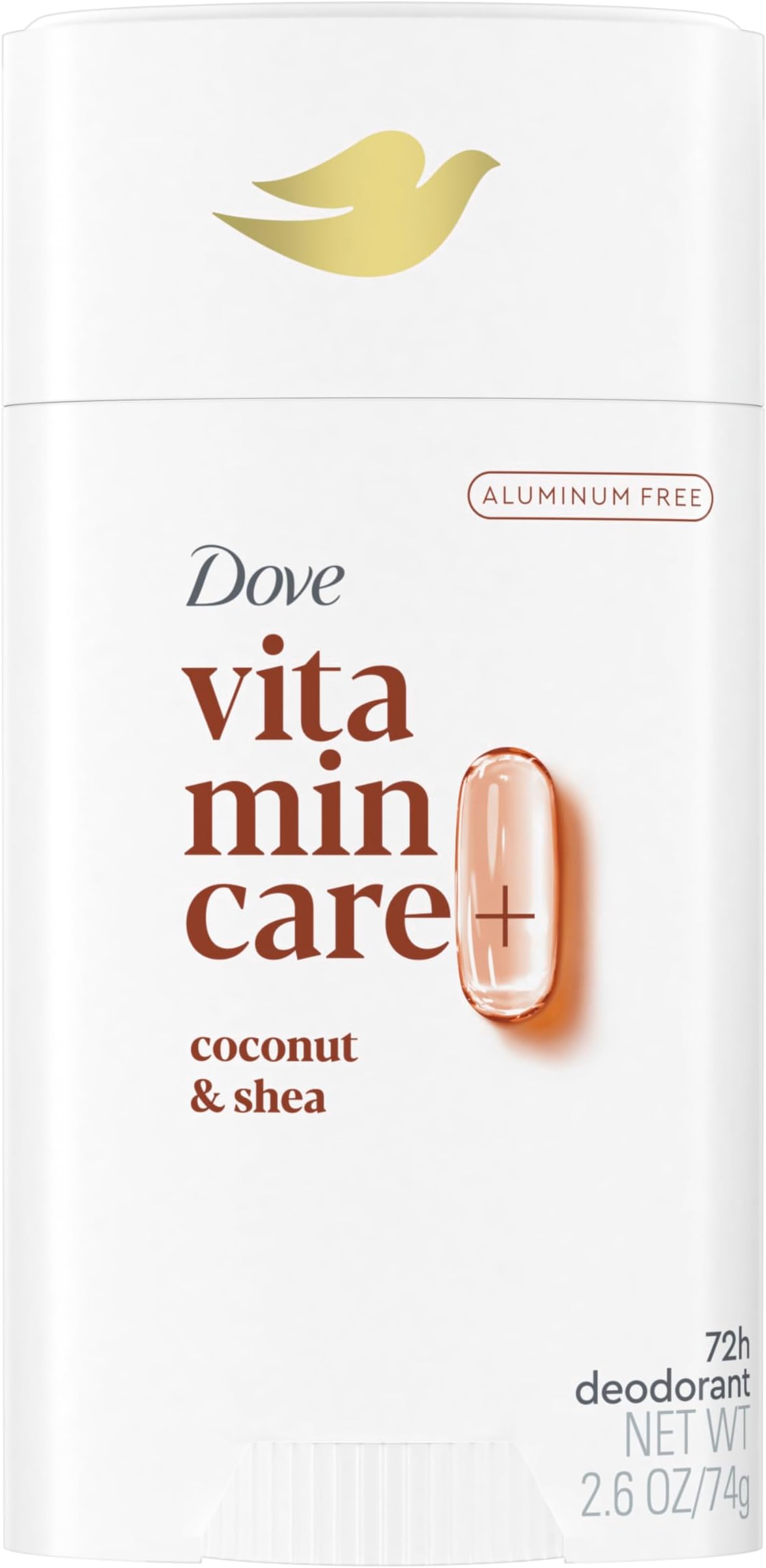 Amazon.com : Dove VitaminCare+ Aluminum Free Deodorant Stick Coconut ...