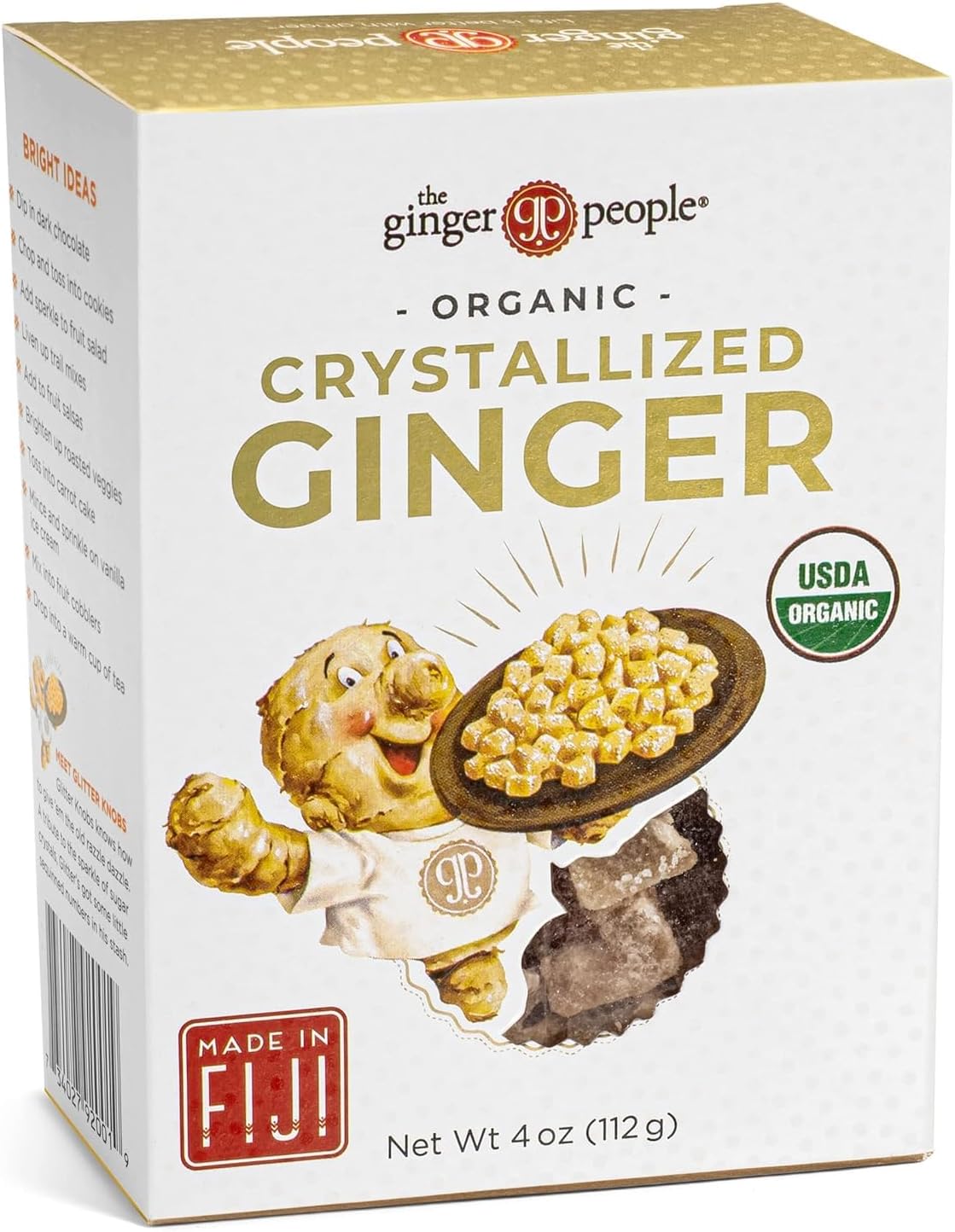 The Ginger People Organic Crystallized Ginger, 4 Ounce Boxes (Pack of 6 ...