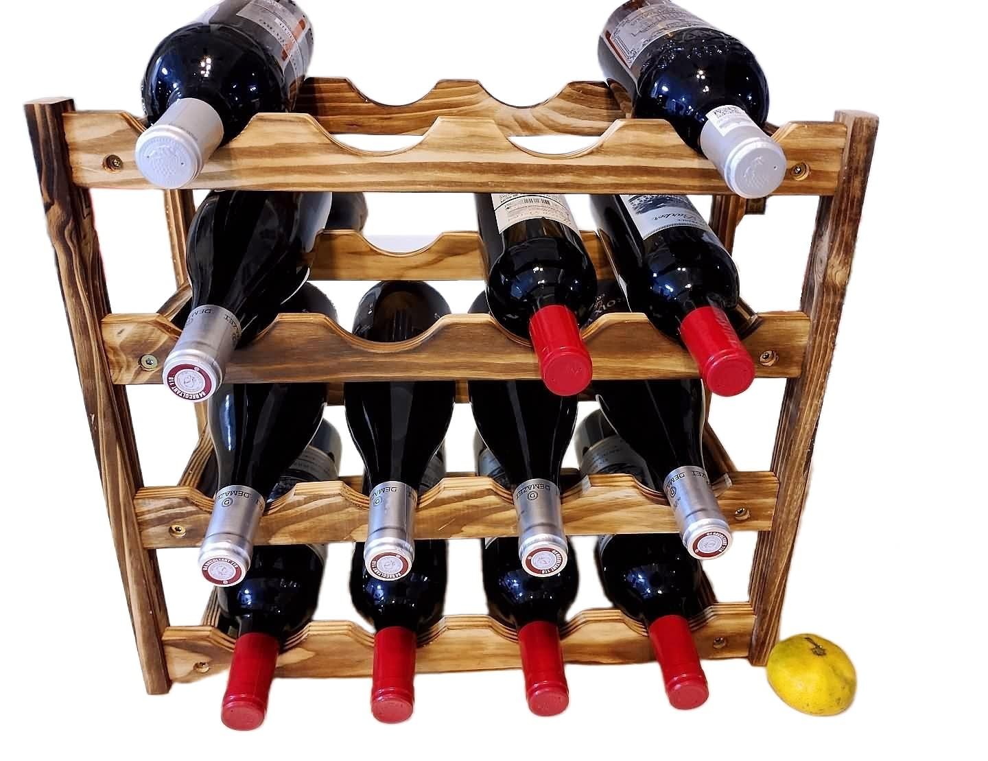 Snapklik.com : LoongZDD Freestanding Stackable Wine Rack - Natural ...