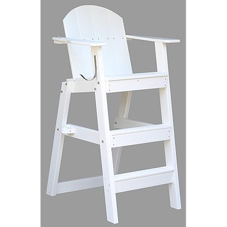 Lifeguard Chair 40" (Two Steps) White. + Free Shipping