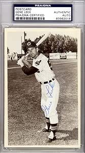 Gene Leek Autographed 3.5x5.5 Postcard Cleveland Indians PSA/DNA ...