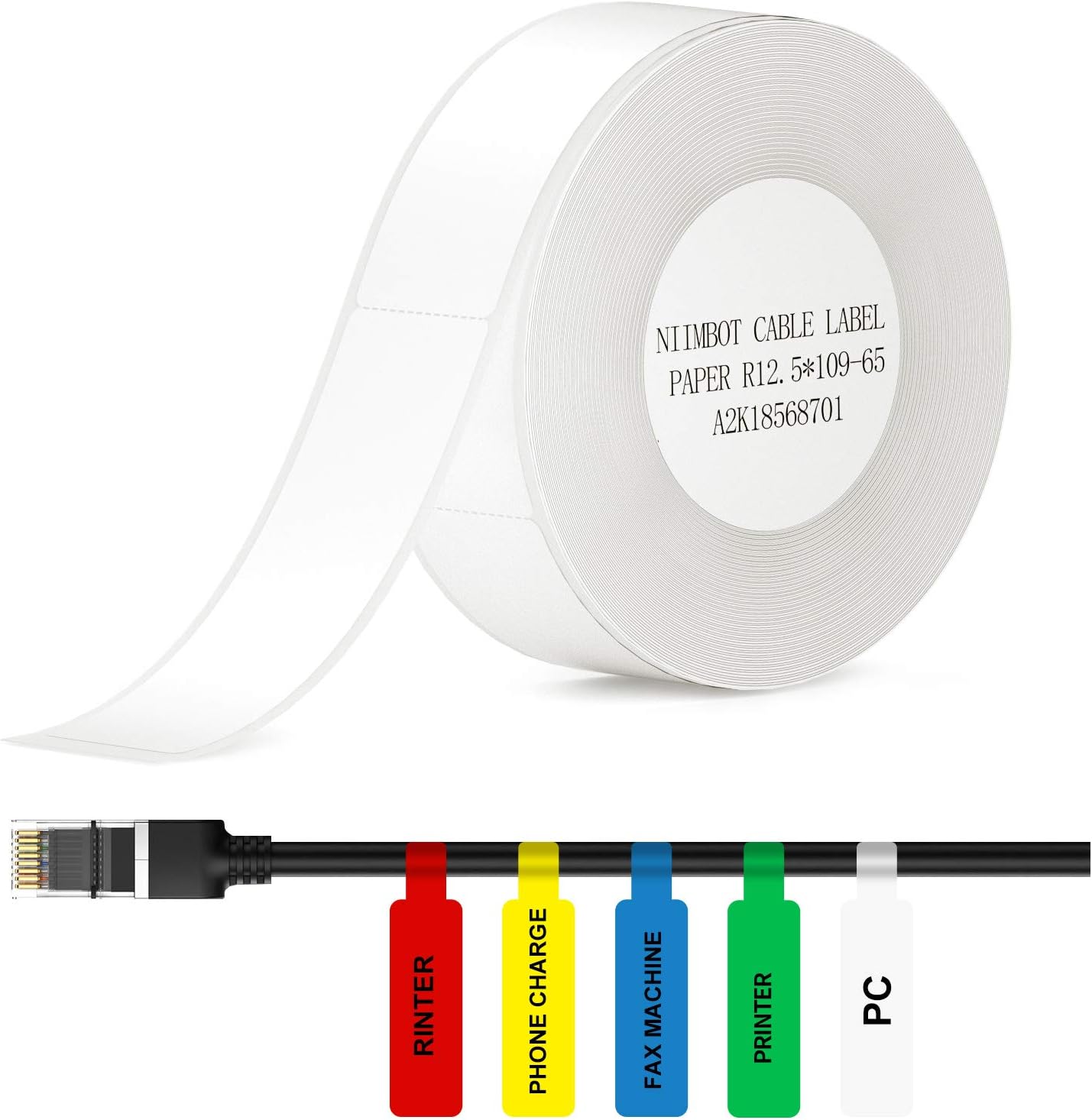 Amazon.com : INeedIt D11 Cable Label Maker Tape, Thermal Label Sticker ...