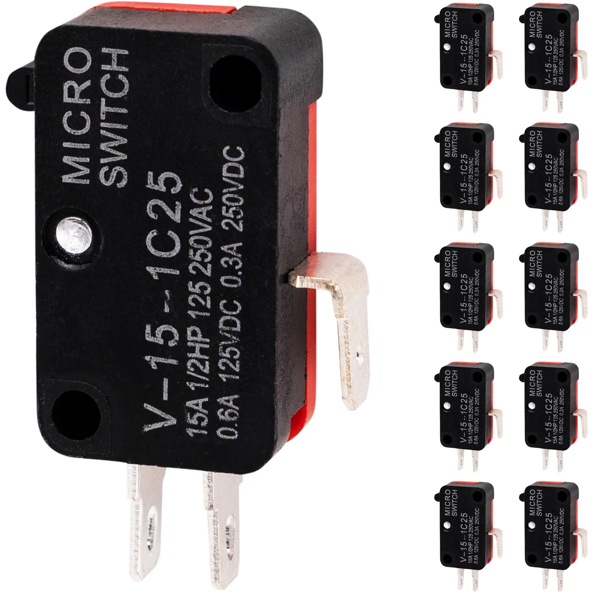 BlueStars Pack of 10 V-15-1C25 Micro Limit Switch Blade Momentary ...