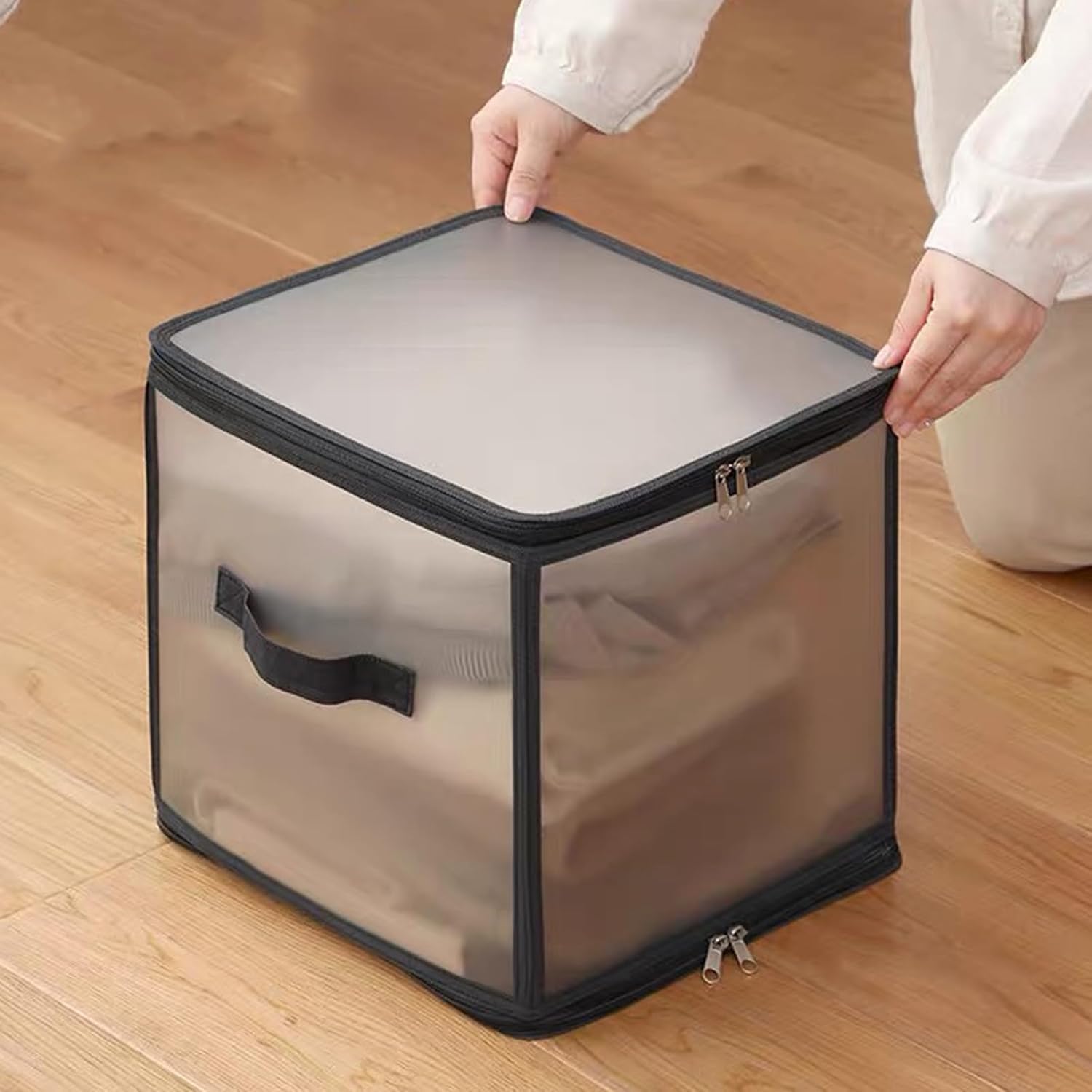 Amazon.com - (3 pcs) FAOMSEBS Collapsible Storage Bins with Lids Zipper ...