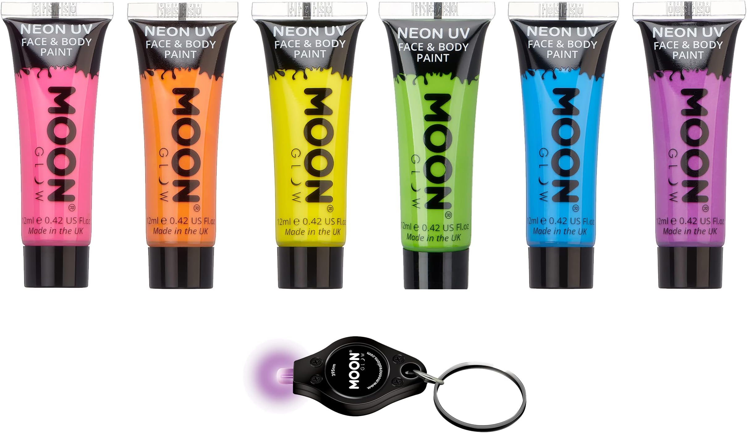 Amazon.com : UV Neon Face & Body Paint Glow Kit Blacklight Reactive ...