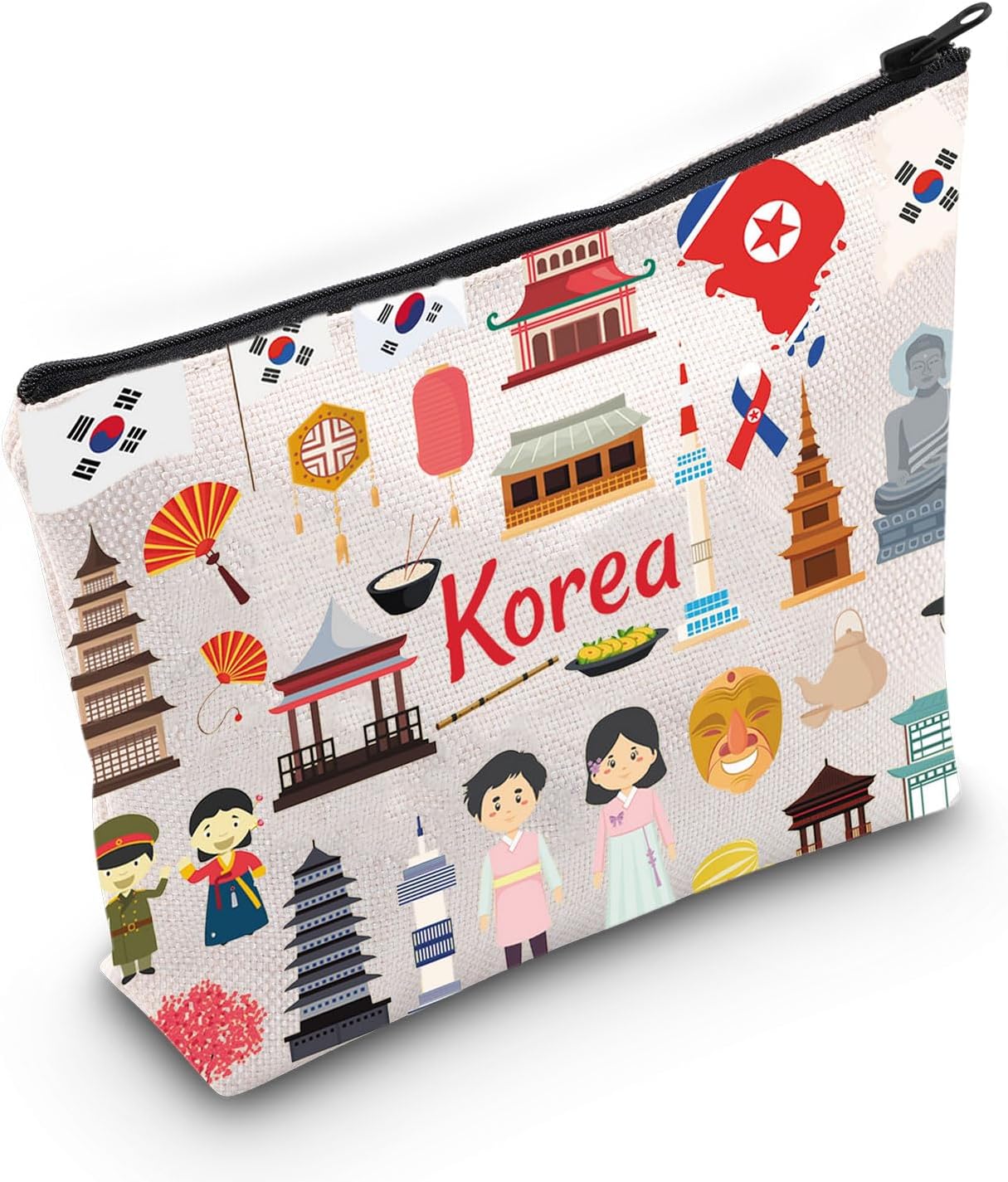 Amazon.com: WZMPA Korea Travel Cosmetic Bag Vacation Gift Korean Native ...