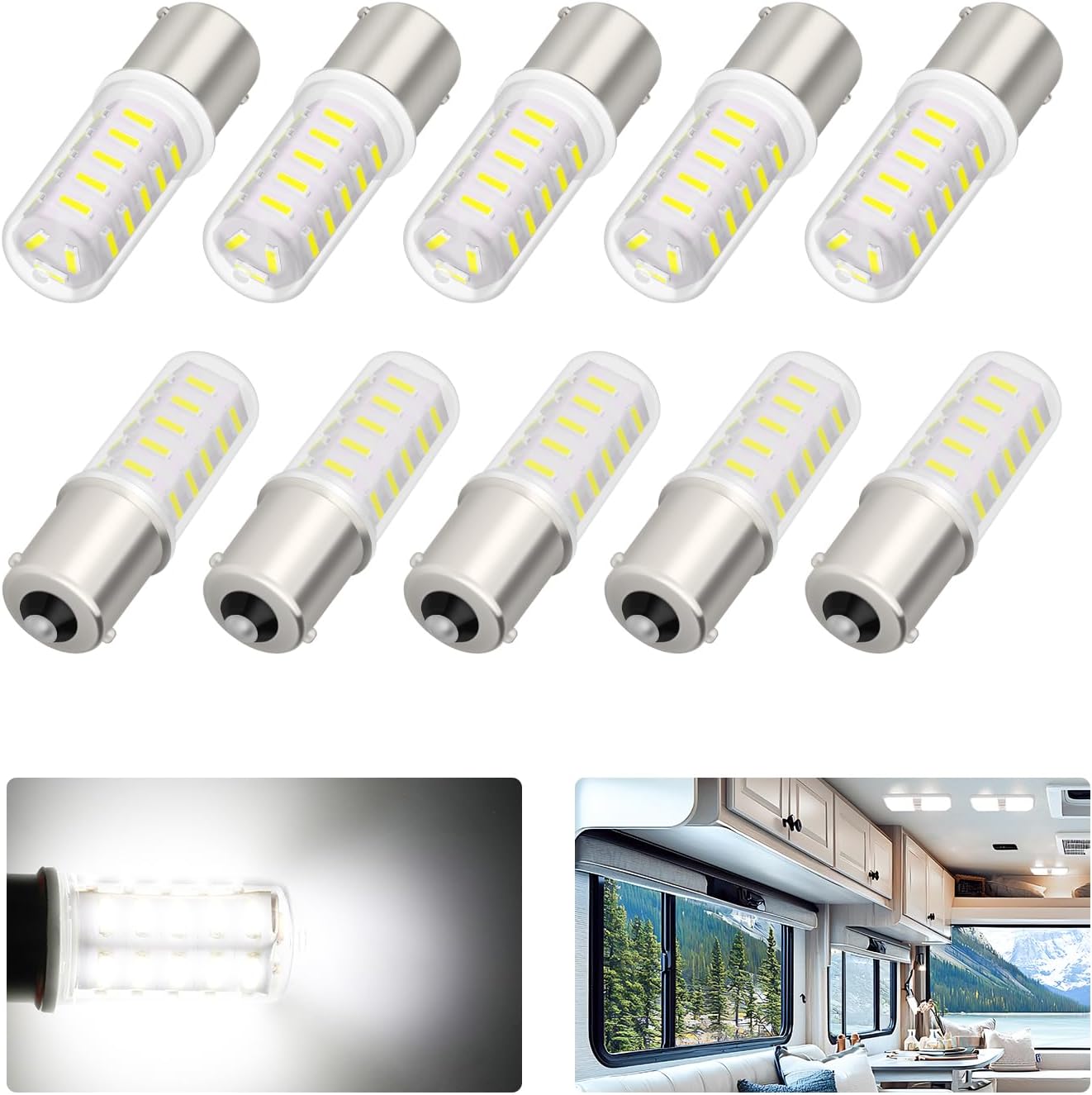 Amazon.com: ULITECO RV Lights Bulbs 10PCS, BA15S 1156 1141 7506 1003 ...
