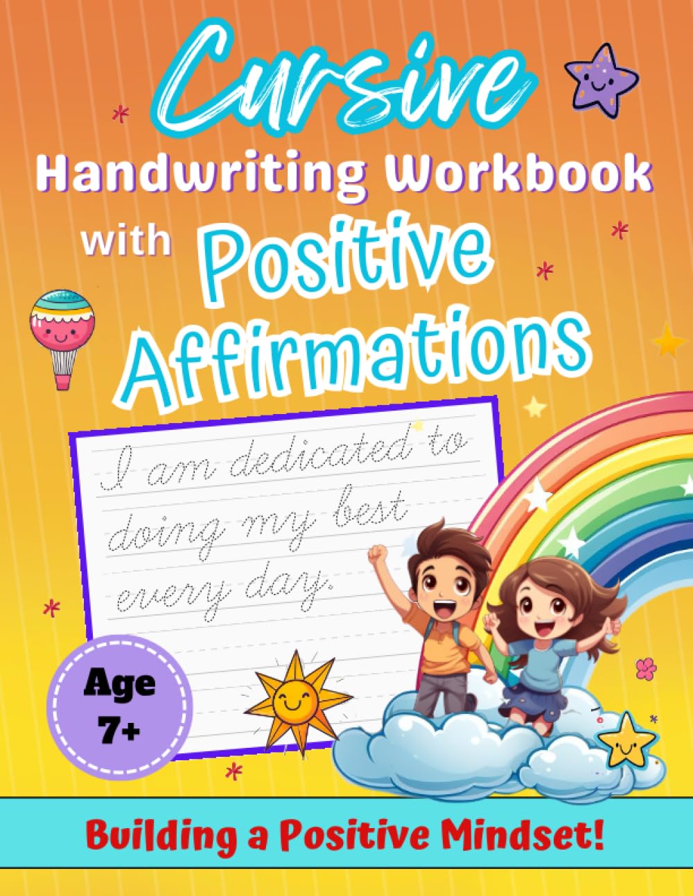 Cursive Handwriting Workbook with Positive Affirmations: Cursive ...