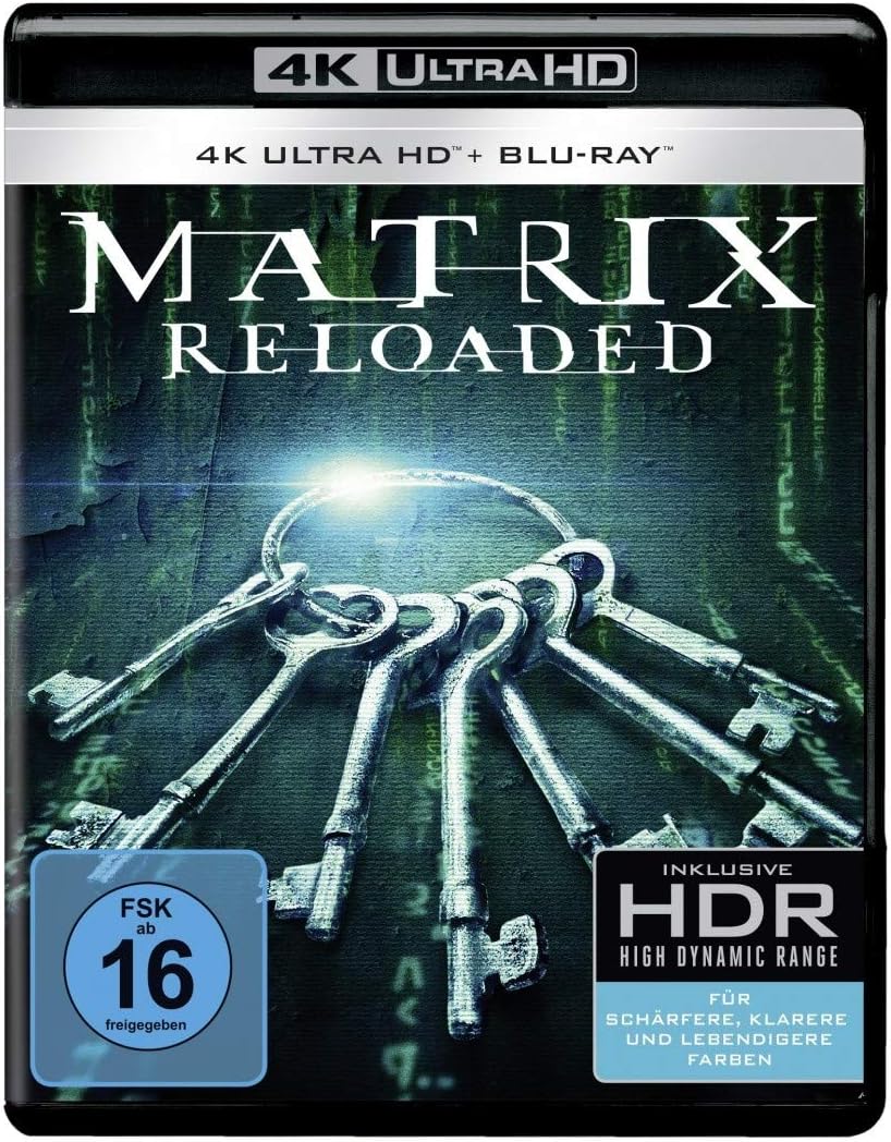 Amazon.co.jp | Matrix Reloaded 4K, 1 UHD-Blu-ray + 1 Blu-ray DVD・ブルーレイ