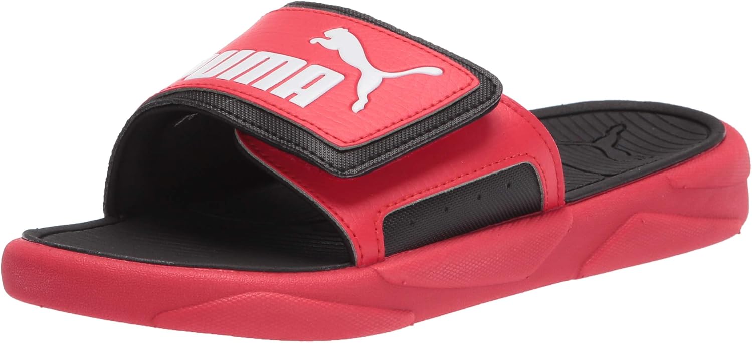Amazon.com | PUMA mens Royalcat Comfort Slide Sandal, Poppy Red-puma ...