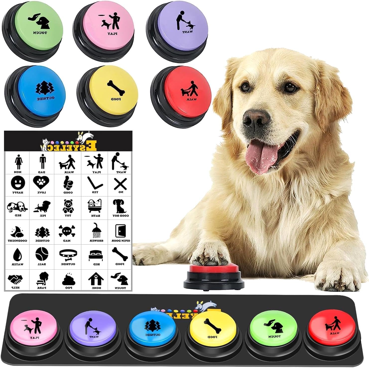 Amazon.com : MODMA 6 Pcs Dog Talking Button Set with 30S Voice ...