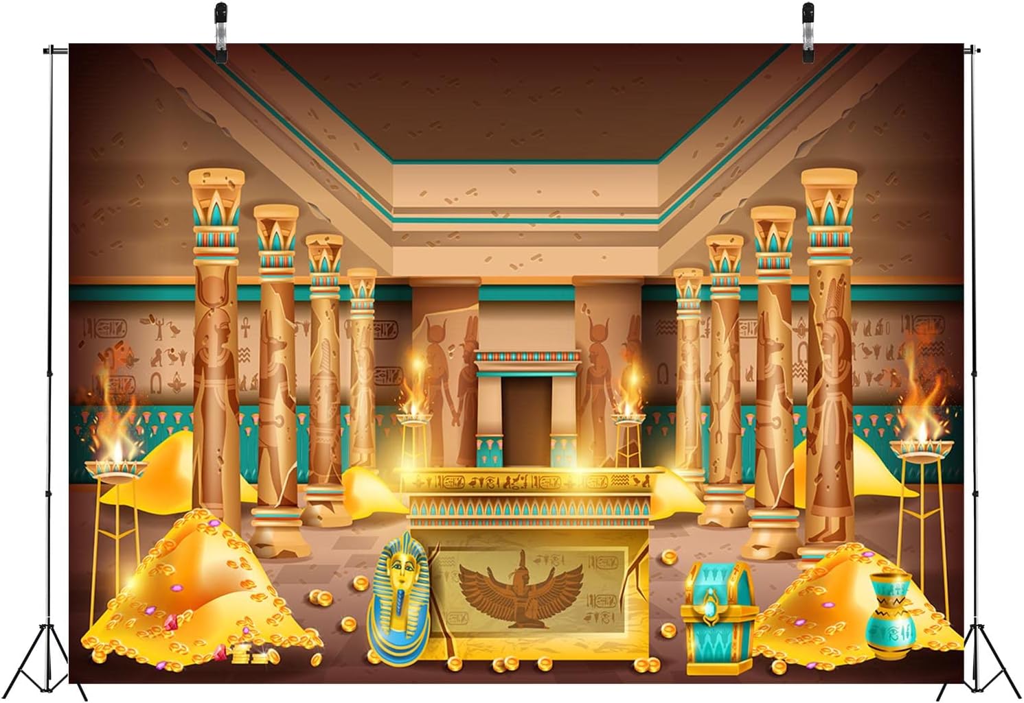BELECO 10x8ft Fabric Ancient Egypt Temple Backdrop Egyptian Palace ...